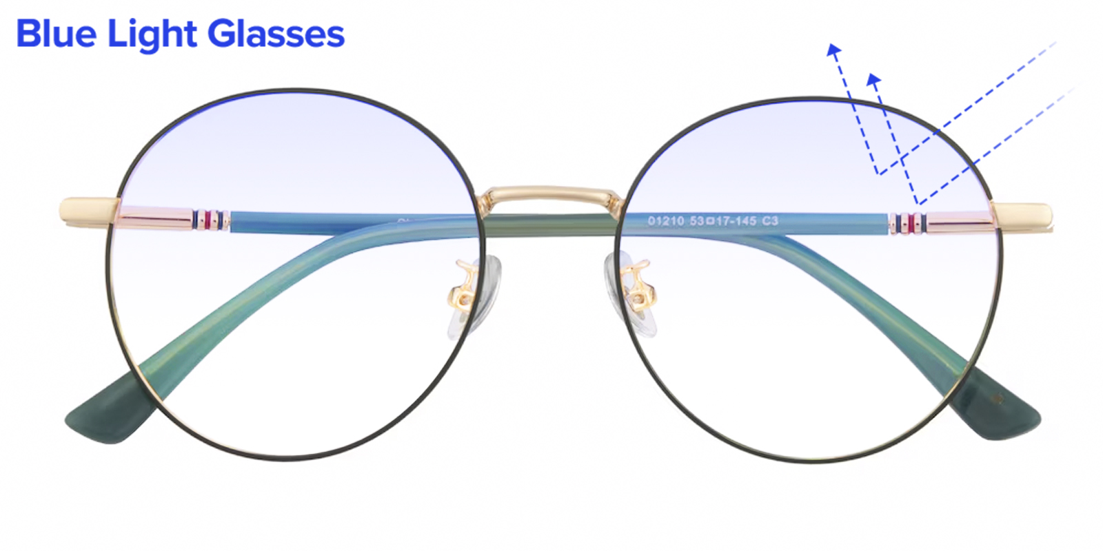Traverse Round Green Blue Light Glasses | GlassesShop