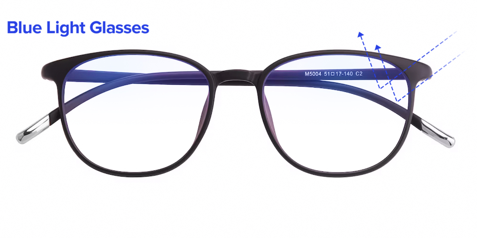 Cooksville Oval,Classic Wayframe Black Blue Light Glasses | GlassesShop