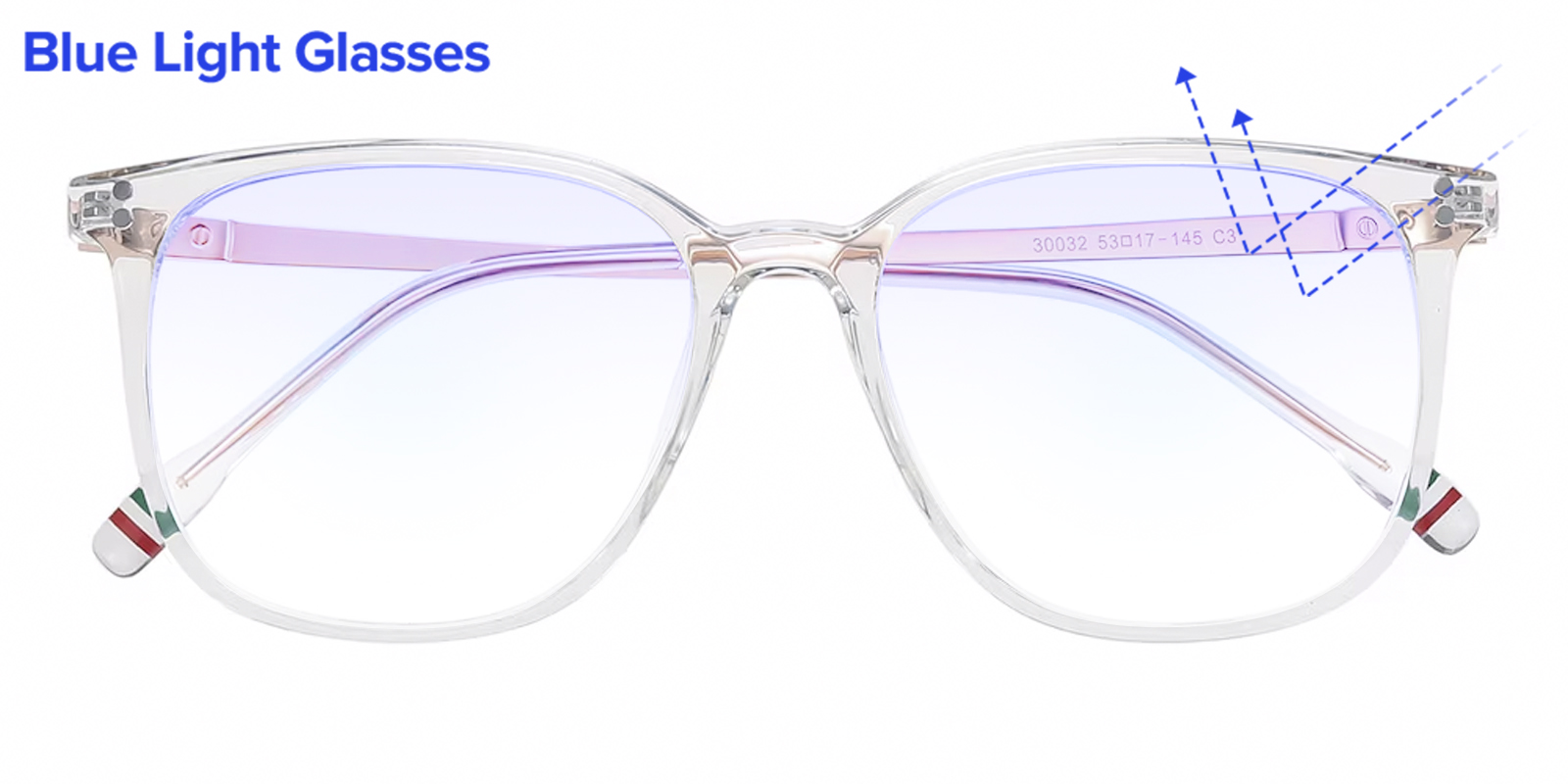 Gulfport Square Clear Blue Light Glasses | GlassesShop