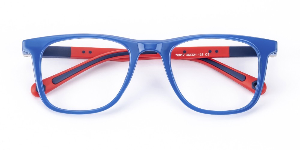 Nina Rectangle Blue Eyeglasses | GlassesShop