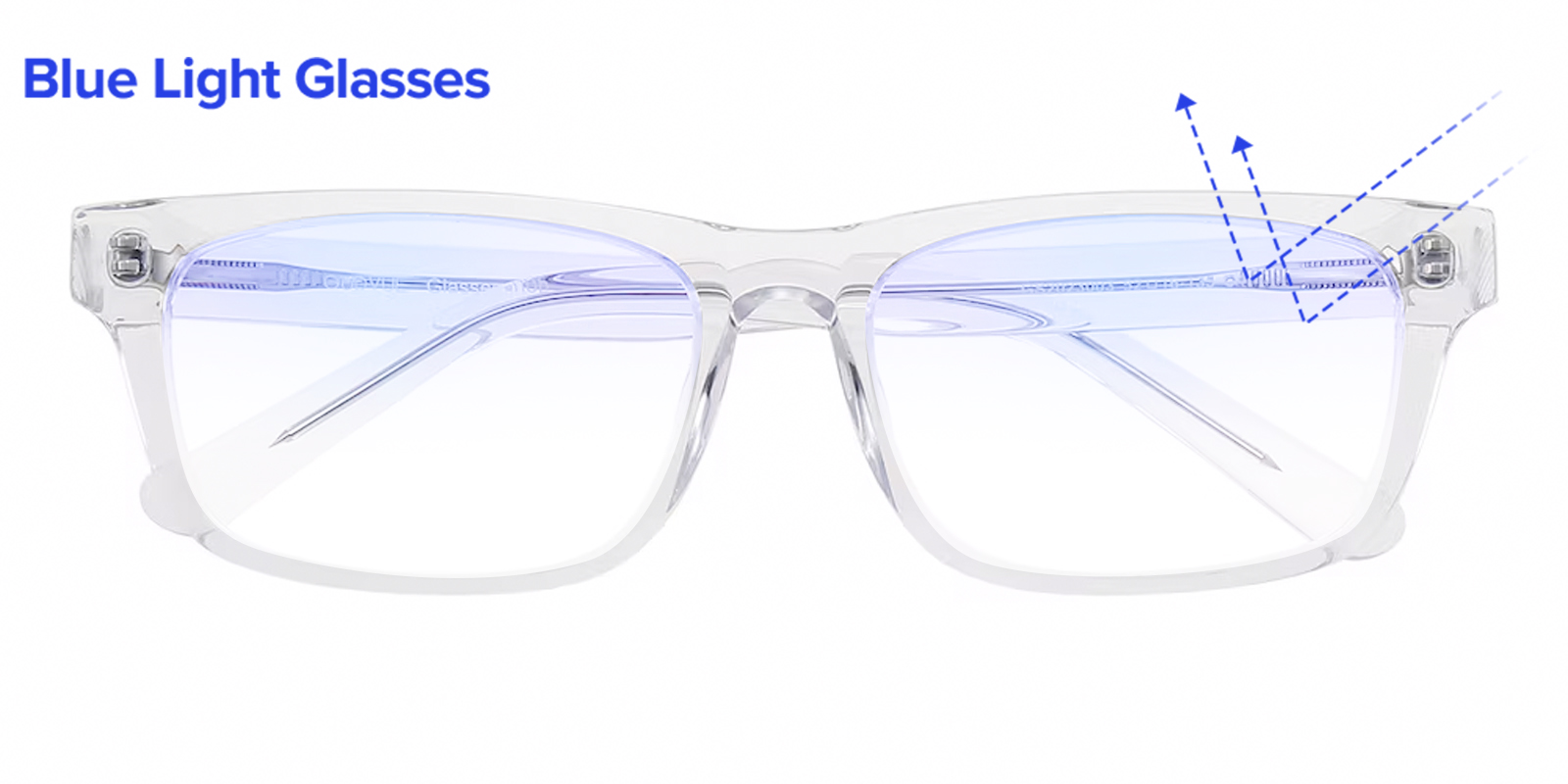 Burbank Rectangle Clear Blue Light Glasses | GlassesShop