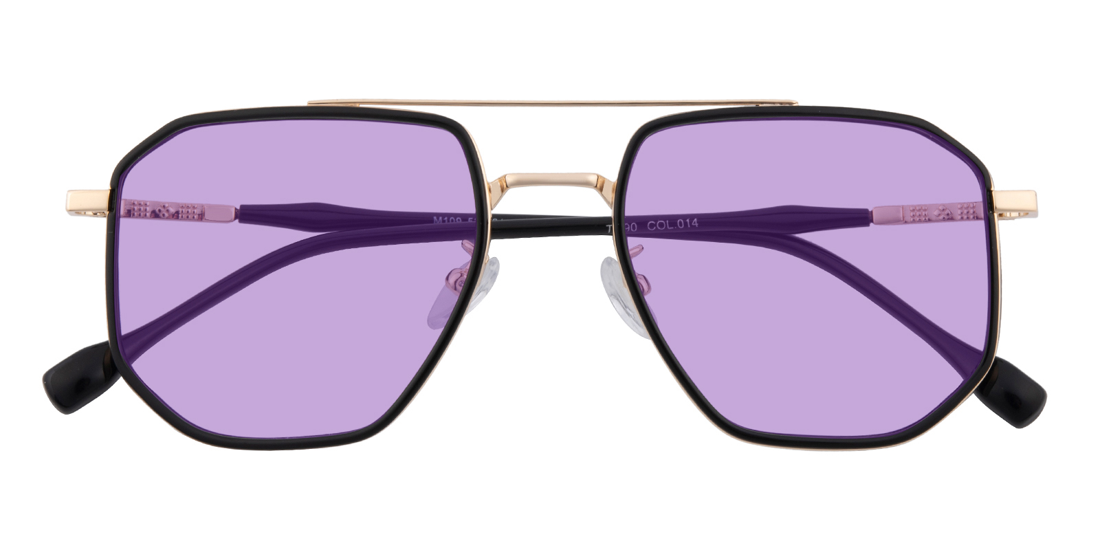Wheaton Aviator Black/Golden Sunglasses | Glassesshop