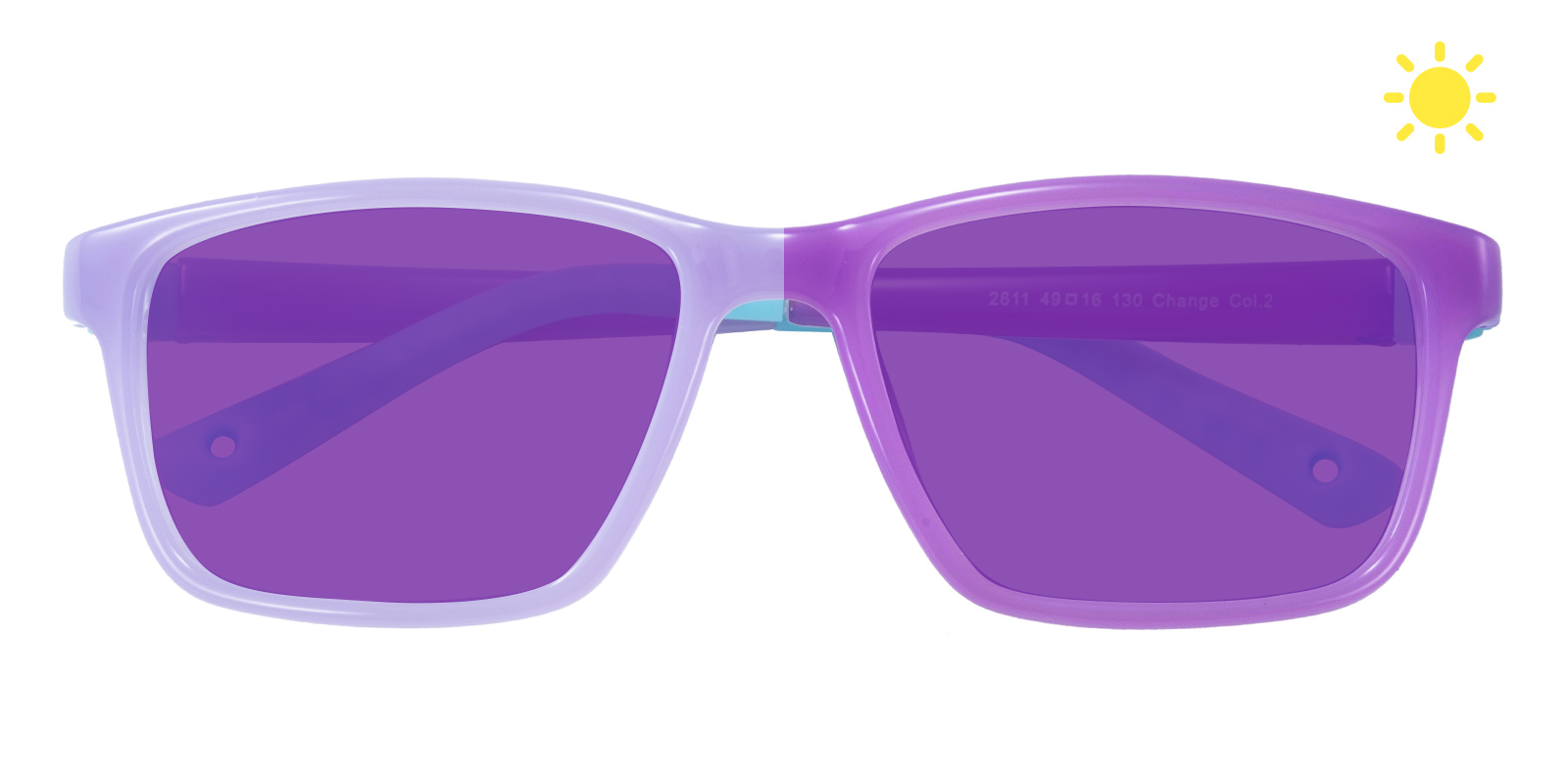 Ethan Rectangle Purple Sunglasses | GlassesShop